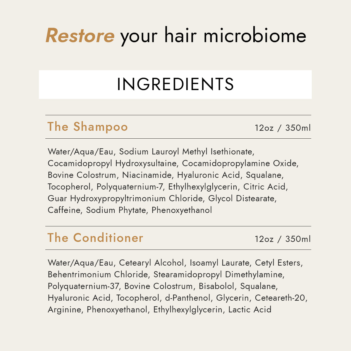 Project Goods - Shampoo & Conditioner Duo | Fragrance Free | Colostrum